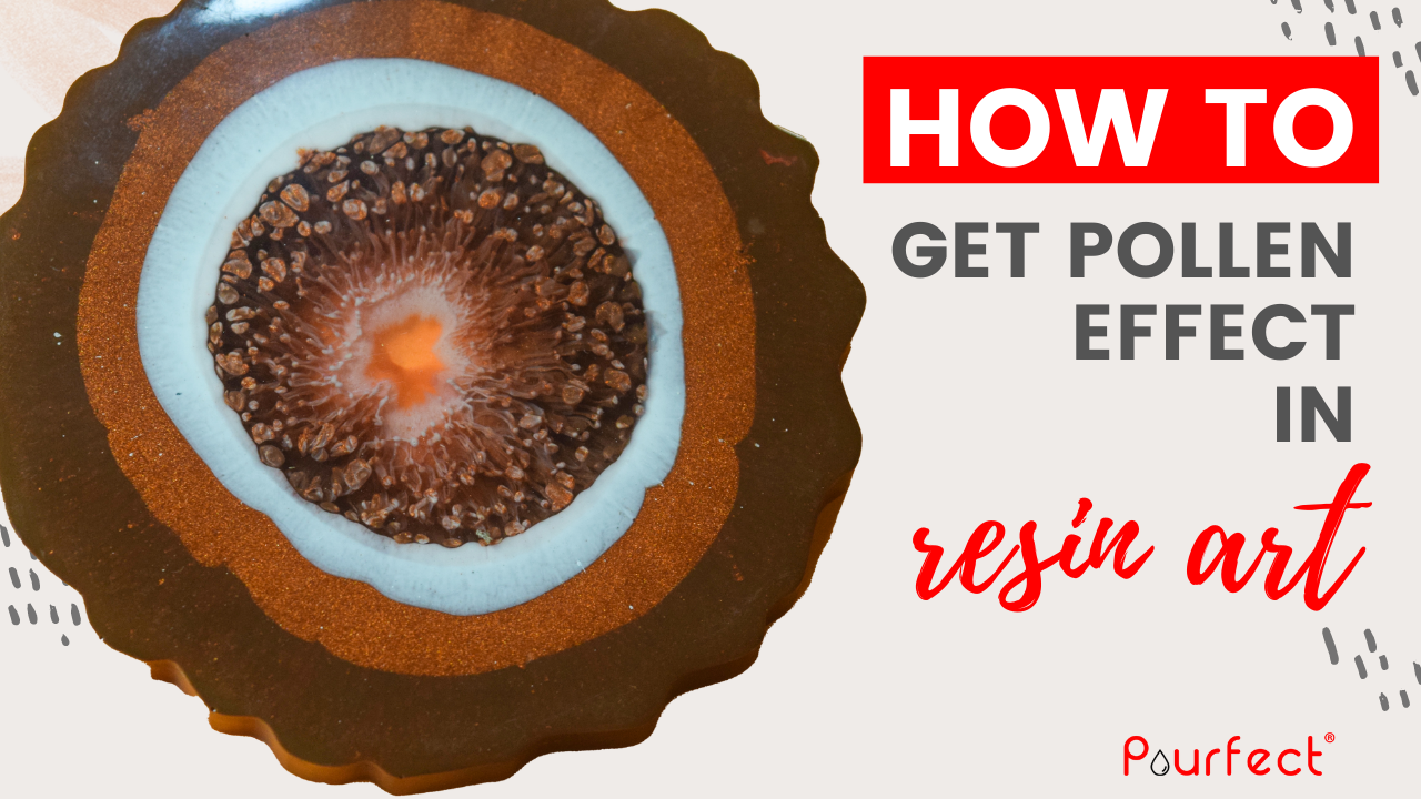 How to get pollen effect in resin art?