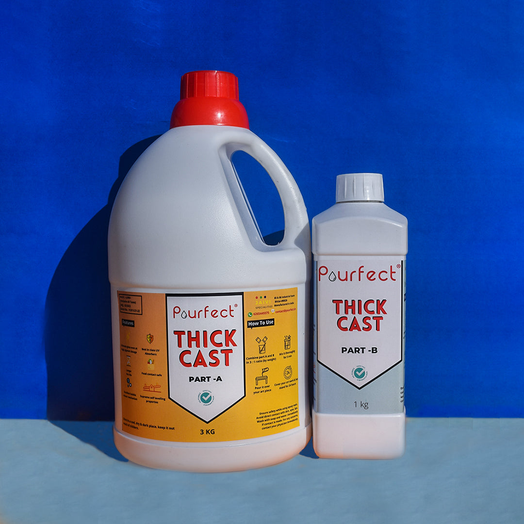 Thick Cast Resin Art Kit - Ideal For River Tables, Flower Casting